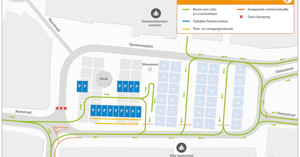 Vanaf maandag proefopstelling op het gemeenteplein | Lummen | HLN.be