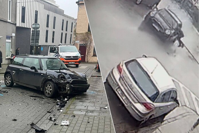 KIJK. Ongeval in Gent krijgt opmerkelijke wending: man duikt rijdende auto in en trekt aan stuur ...