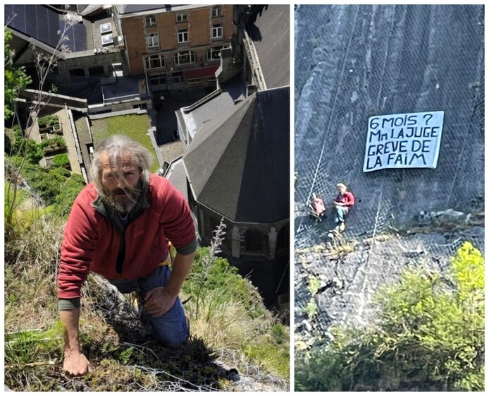 Boze vijftiger hangt nog steeds aan rotswand van Dinant: Jeff is sinds ...