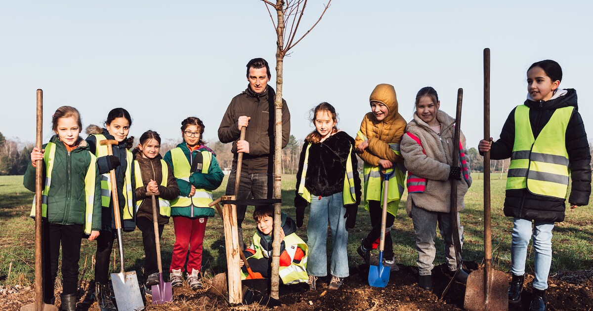 Leerlingen Klim Op en Mater Dei planten samen 160 bomen aan in ...