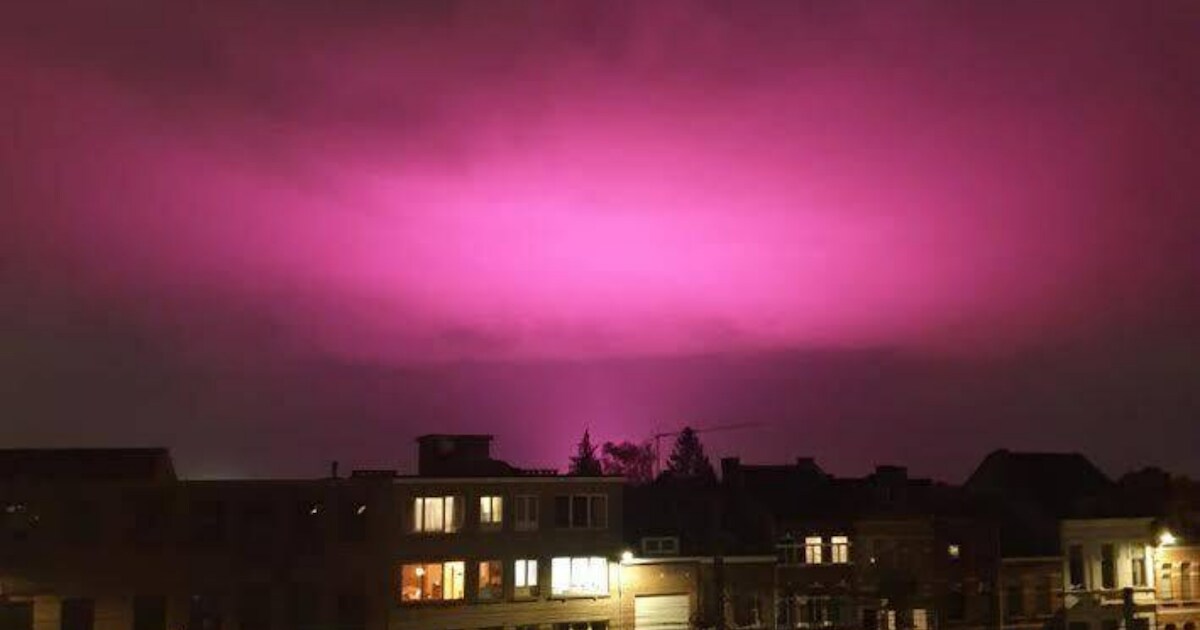 Geen natuurfenomeen of buitenaardse wezens: roze wolk boven Lier heeft ...