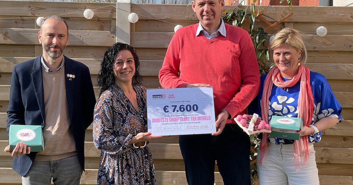 Boven de Wolken krijgt 7.600 euro dankzij de grootste snoeptaart ter ...