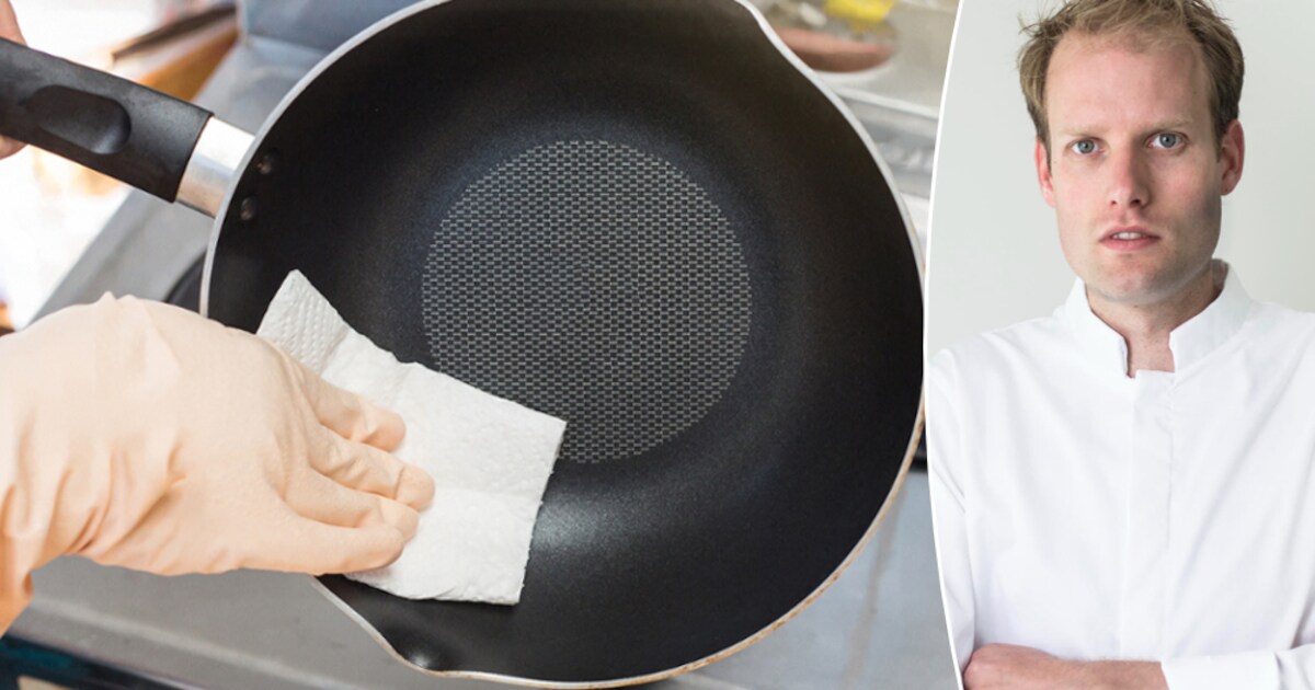 “Zorg dat er geen druppel water meer aan je pan kleeft als je ze wegzet ...