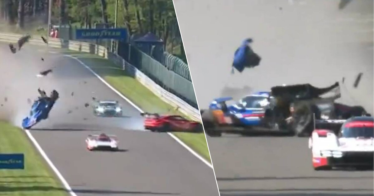 Spectaculaire beelden: zware crash ontsiert 6 Uur van Spa ...