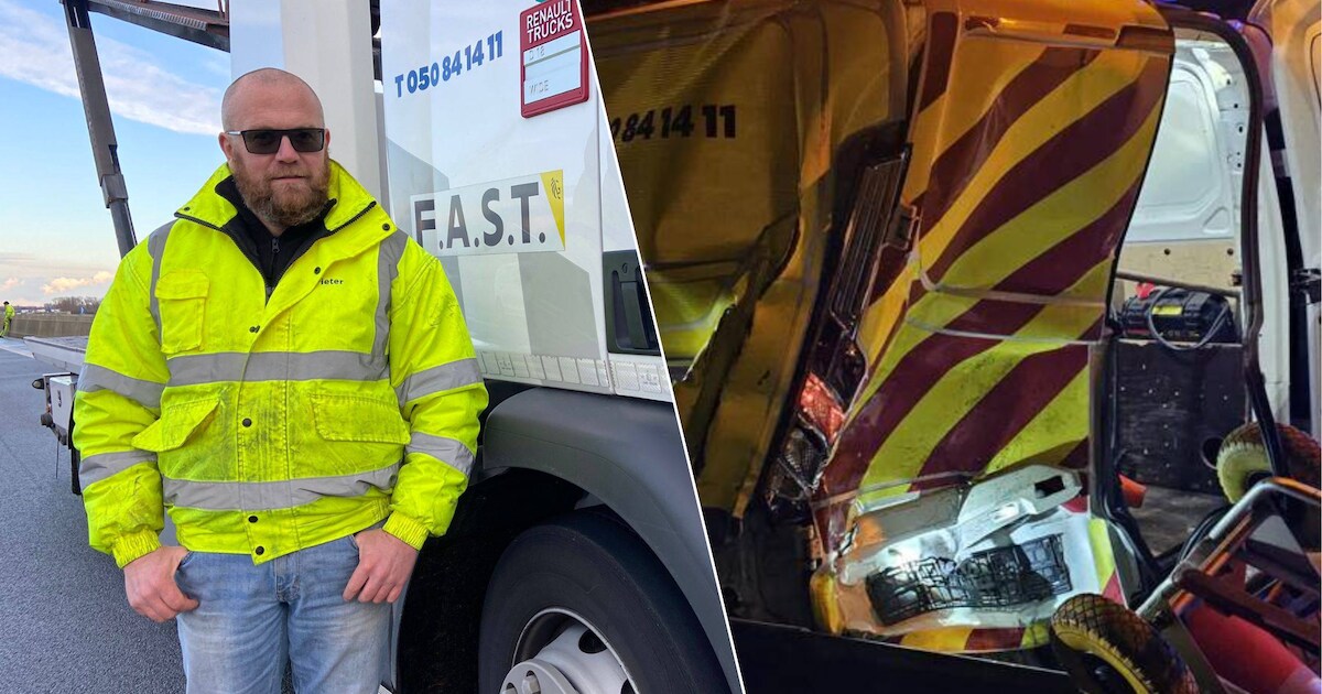 Takelaar ontsnapt aan de dood bij ongeval op E40: "Bestuurders hebben ...