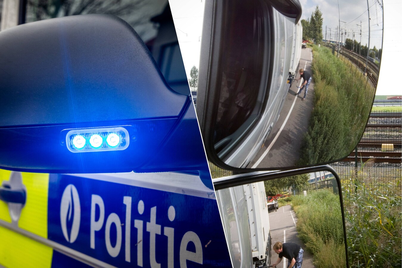 En dan slaat plots zijn zijspiegel door zijn raam... Trucker (42 ...