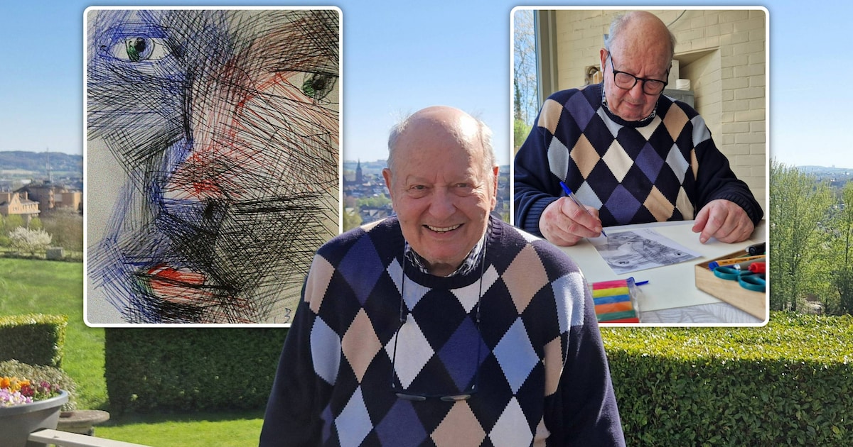 Willy (82) tekent 20.000 'koppen' in vijf jaar met simpele bic: “Soms ...