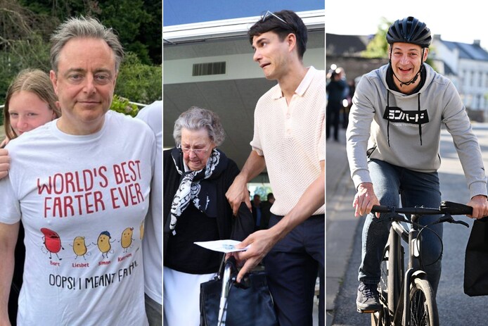 De Wever duikt op in grappig T-shirt voor vaderdag, De Croo stelt ...