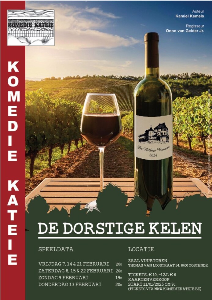 Komedie Kateie presenteert dit jaar De dorstige kelen | Oostende | hln.be