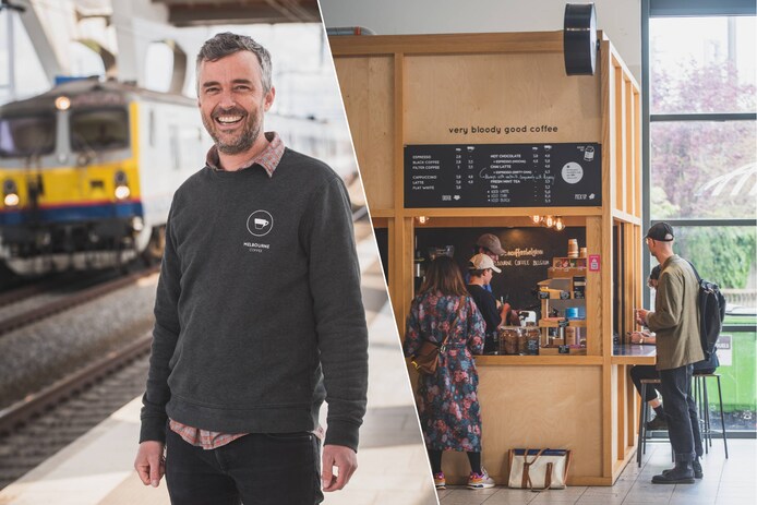 Koffie van Australiër Curtis (45) laat pendelaars in Gent-Sint-Pieters ...