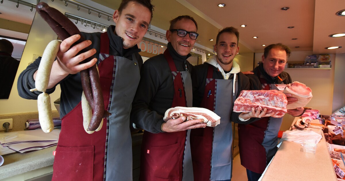 Slagersgezin herenigd op markt | Meise | hln.be