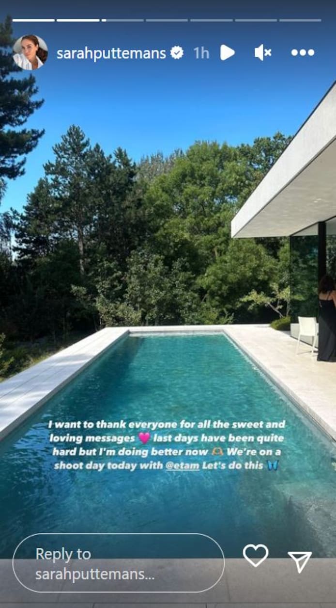 Sarah Puttemans deelt gezondheidsupdate na spoedopname: “Ik sta terug ...