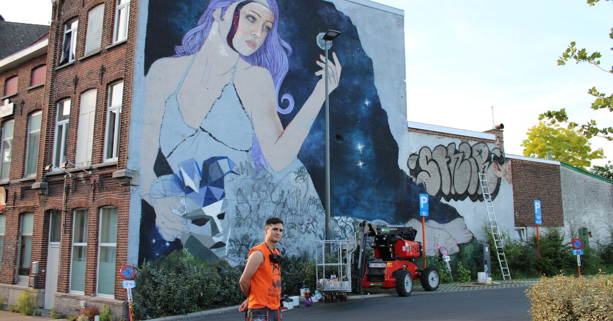 Madrileense graffitikunstenaar Sfhir kleurt stationsparking met De ...