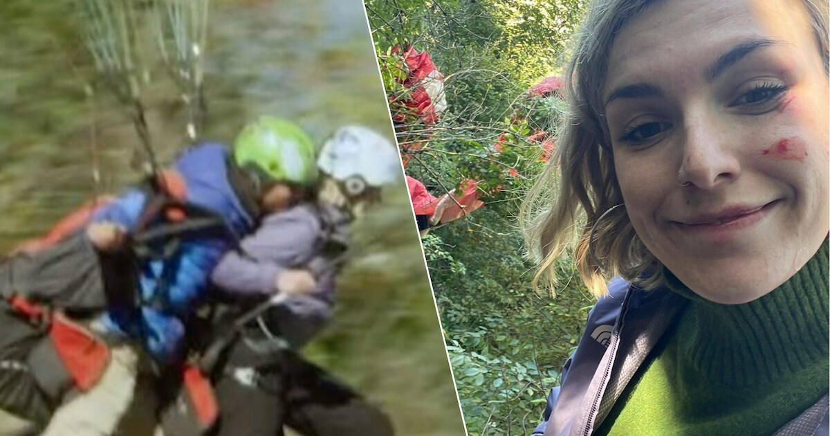 “Au, mijn nek”: mislukte paraglide-sprong van Gloria Monserez te zien ...