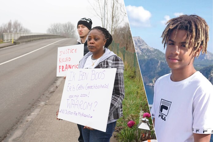 Mama van Francis (16) protesteert tegen halvering vonnis van doodrijder ...
