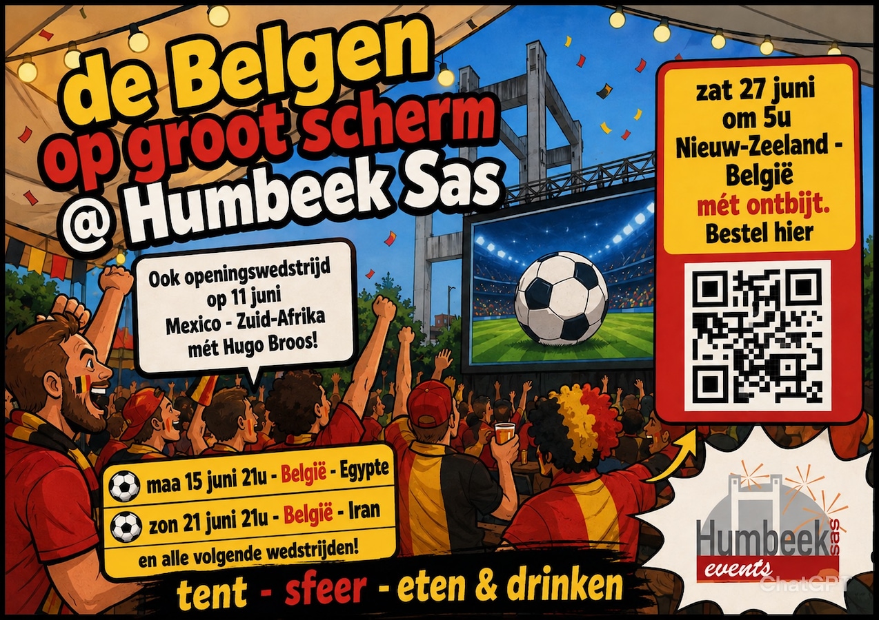 Humbeek supportert mee voor Grimbergse ereburger Hugo Broos tijdens WK ...