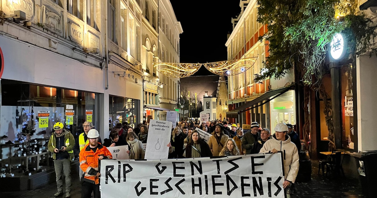 “RIP Gentse geschiedenis”: archeologen trekken luidkeels door straten ...
