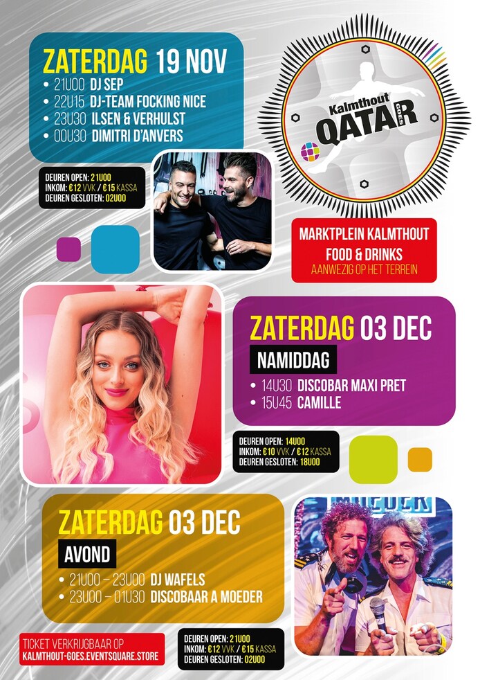 Kalmthout Goes Qatar: reusachtige tent en scherm op marktplein om te ...