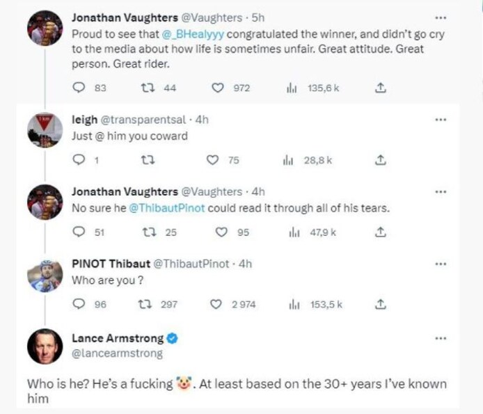 “F*cking clown”: Armstrong mengt zich in lelijk potje moddergooien op ...