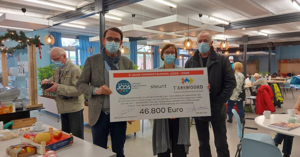 Group Joos verlengt financiële steun aan armoedevereniging 'T ANtWOORD ...