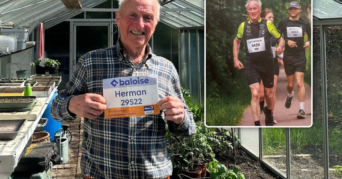 Herman (88) doet zondag voor het eerst mee aan Antwerp 10 Miles en is ...