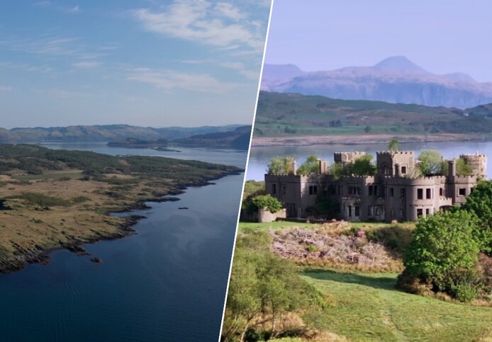 KIJK. Te koop voor bijna 6,5 miljoen euro: onbewoond eiland met kasteel ...