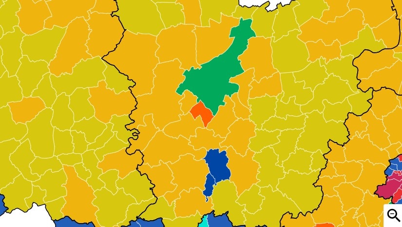 Eén gemeente kleurt oranje op de Oost-Vlaamse kaart: CD&V-bastion ...