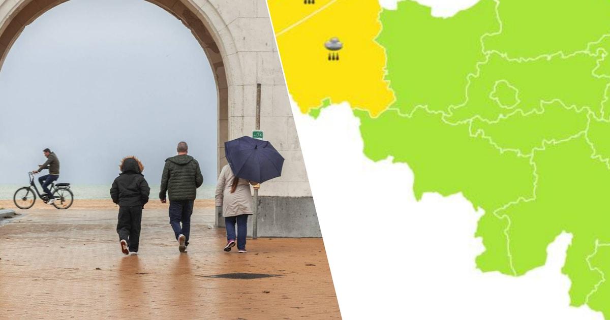 Code geel in West-Vlaanderen vanwege felle regen, hulplijn 1722 ...