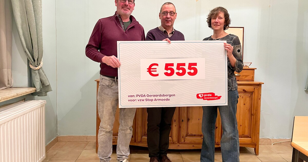 PVDA Geraardsbergen schenkt 555 euro vzw Stop Armoede | Geraardsbergen ...