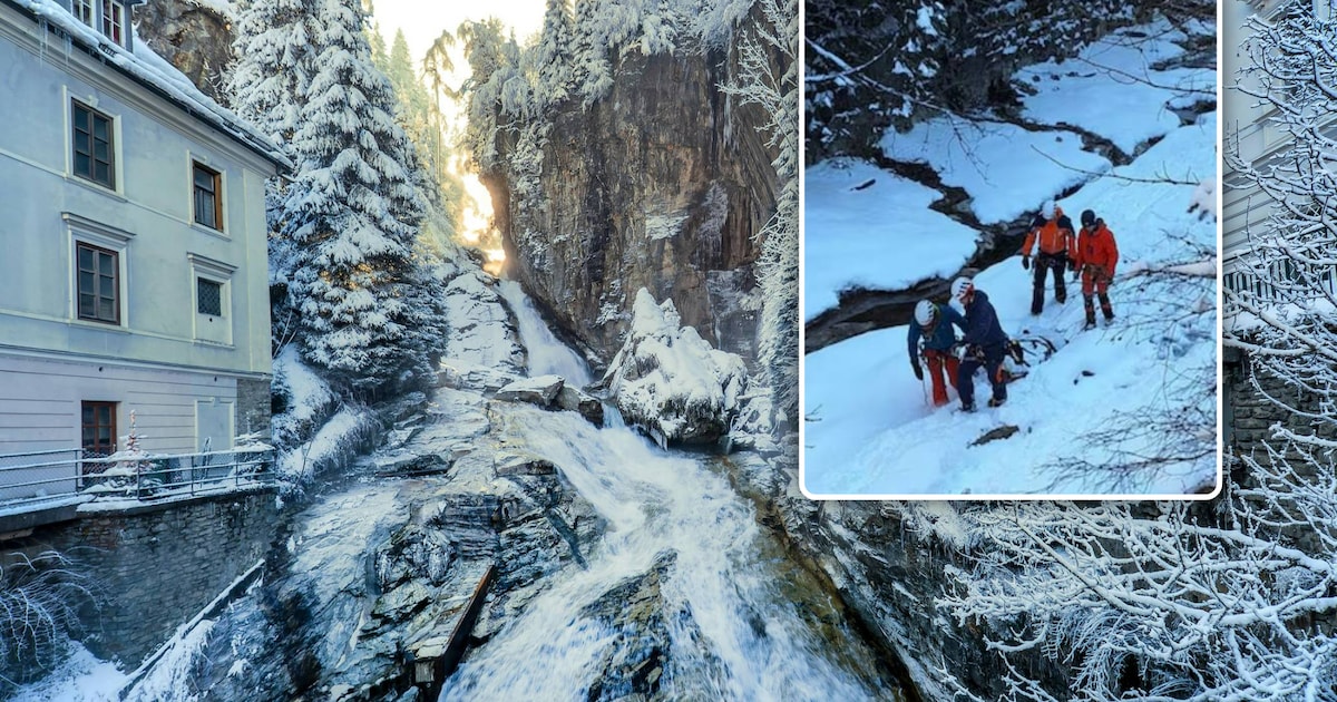 Toerist (57) doodgevroren bij beroemde waterval in Oostenrijk ...