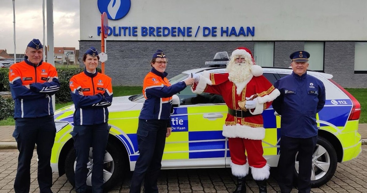 Kerstman brengt cadeau mee naar Politie Bredene/De Haan: nieuw voertuig ...