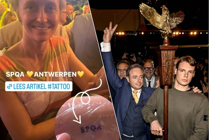 Zoon De Wever draagt standaard met adelaar “om papa een plezier te doen”: waarom prijkt die ...