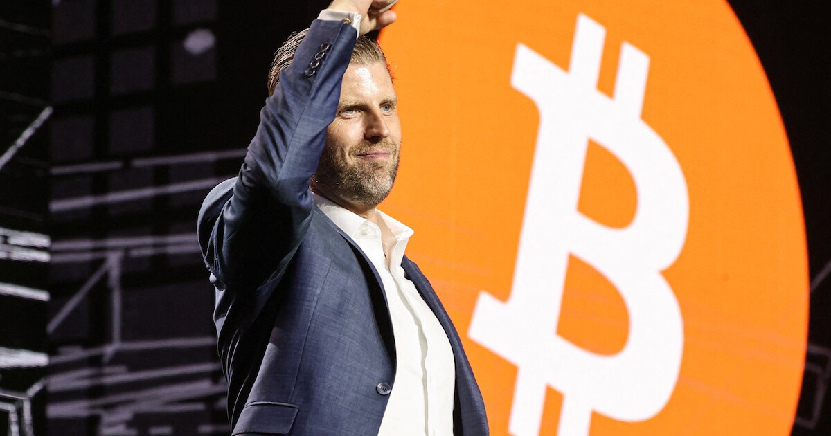 Zoon van president Trump spoort mensen aan bitcoin te kopen: “Waarde ...
