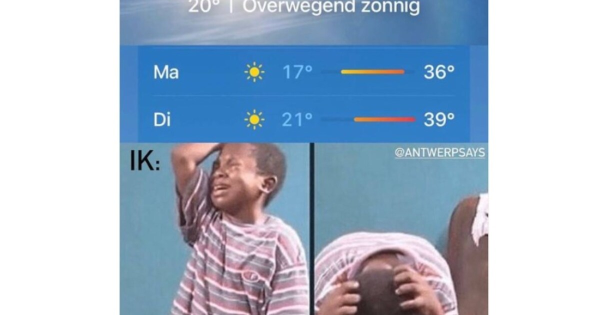 De hittegolf is misschien voorbij, maar de geestige memes erover zijn ...