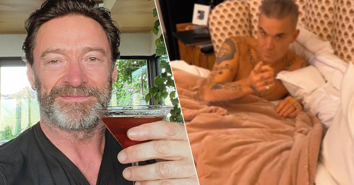 CELEB 24/7. Hugh Jackman geniet van een cocktail en Robbie Williams heeft een nieuwe bedpartner ...
