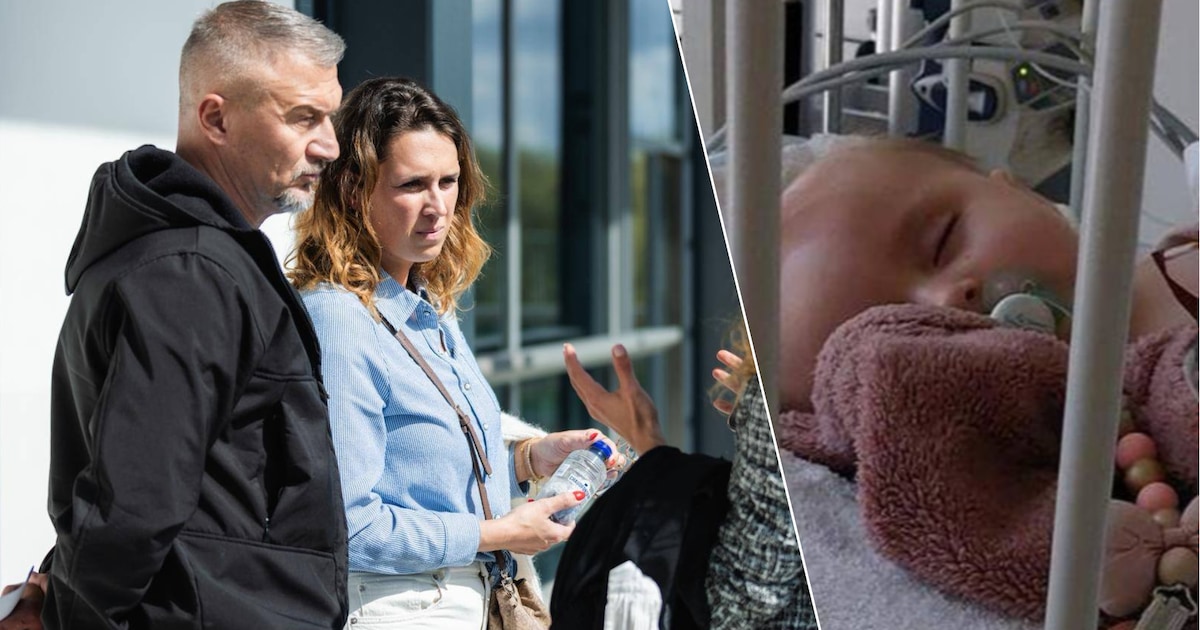 Tony en Lieselotte oog in oog met onthaalmoeder die hun dochter Liony ...