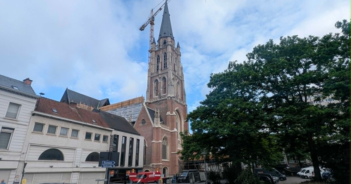 Straat aan Sint-Jozefskerk in Aalst afgesloten door werken aan ...