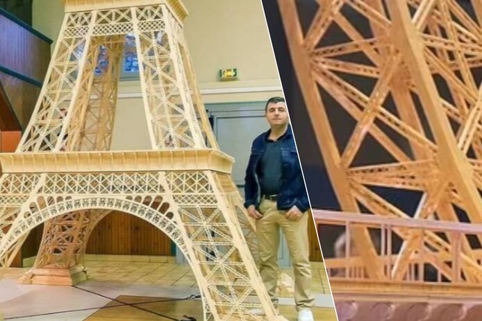 Eiffeltoren van 706.900 lucifers is toch hoogste ooit | Buitenland | hln.be