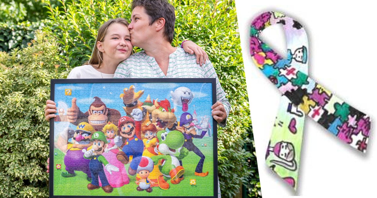 Tes (12) werkt mee aan nieuw Pink Ribbon-lintje nadat haar mama vocht ...