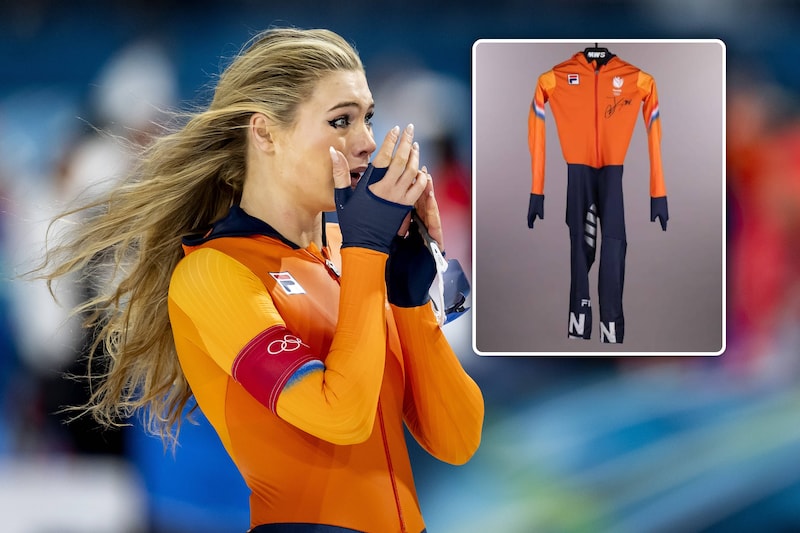 Schaatspak waarmee Jutta Leerdam olympisch goud won wordt geveild, en ...
