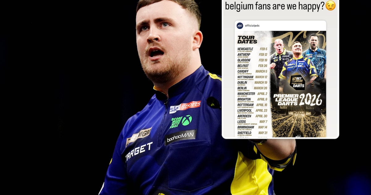 “Zijn we blij, Belgische fans?”: Luke Littler kijkt al uit naar Premier ...