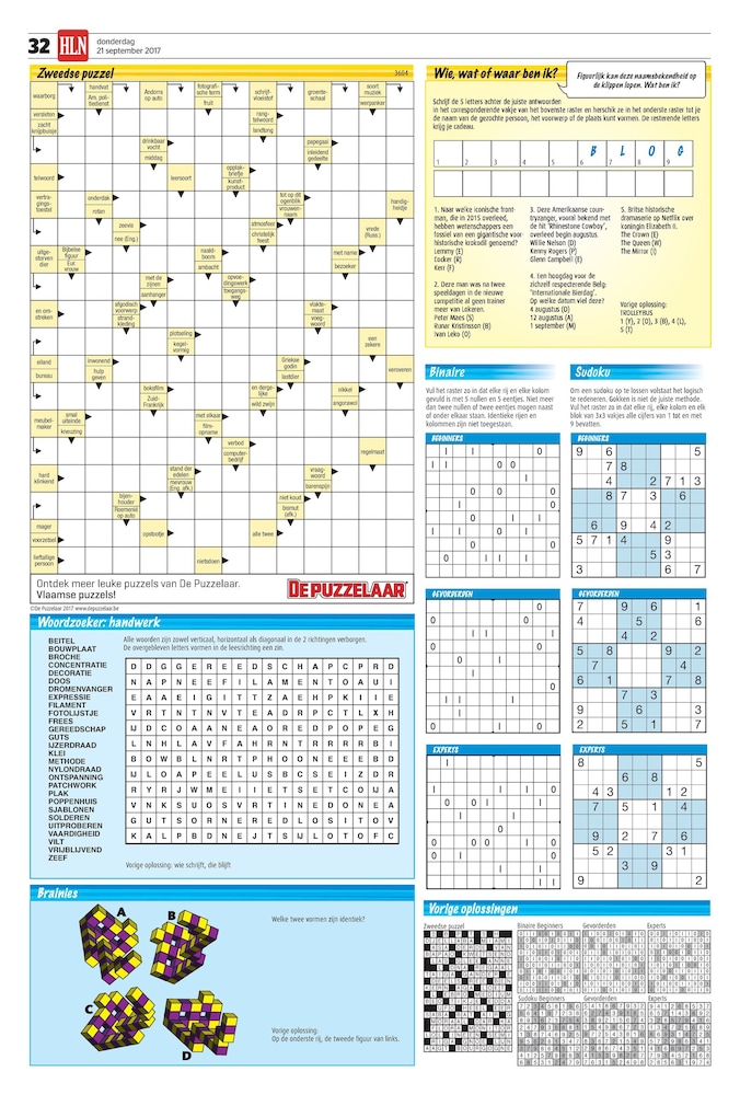 Puzzels | De Krant | HLN.be