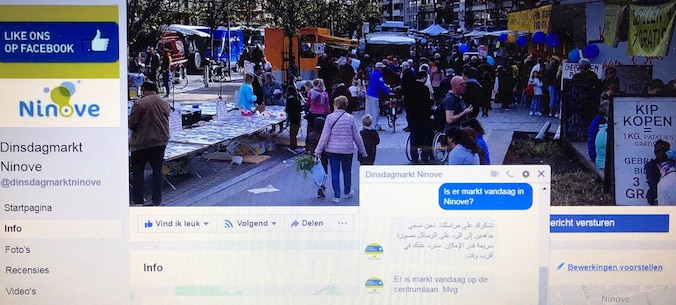 Bizar: FB-pagina dinsdagmarkt antwoordt in het Arabisch | Regio | HLN.be