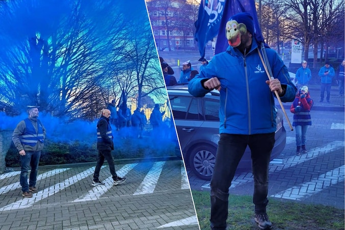 Politievakbond VSOA voert actie aan congres Open Vld: “Politieman- en ...
