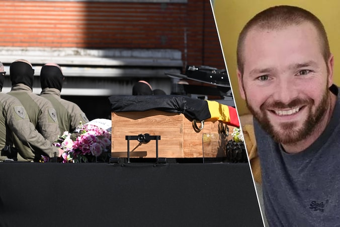 Zus van overleden politieagent Jonathan richt zich tijdens begrafenis ...