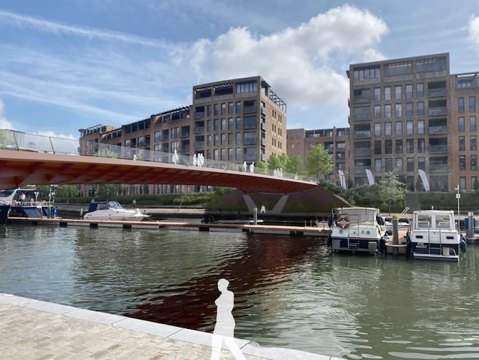 Fiets- en wandelbrug over Kanaalkom in Hasselt is eind 2025 een feit ...