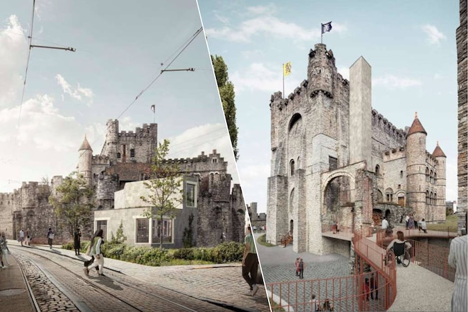 Er zal toch gewerkt worden aan het Gravensteen in Gent, maar extra ...