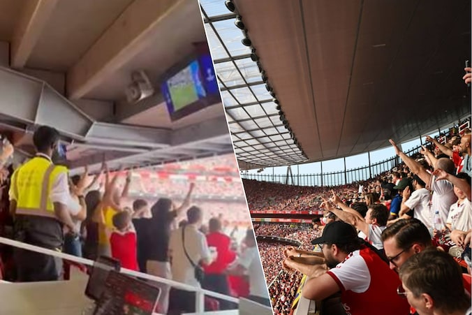 Dak van het Emirates Stadium gaat eraf: Arsenal-fans door het dolle ...