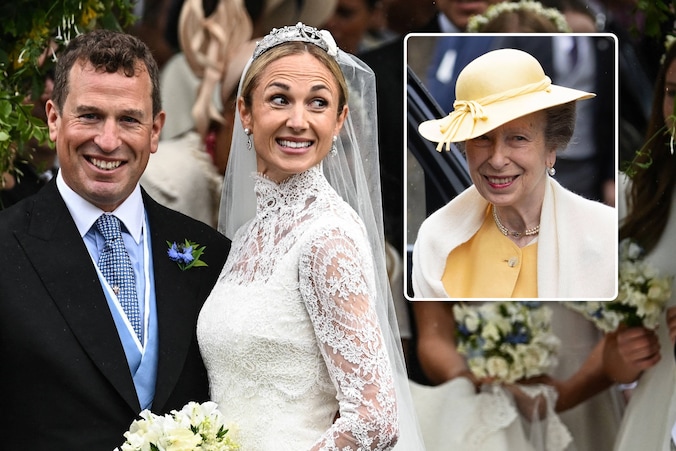 Opmerkelijk: prinses Anne draagt 45 jaar oude hoed op bruiloft van zoon ...
