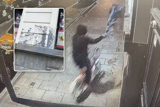 Fietser bekladt kantoor van Vlaams Belang in Antwerpen: “De sticker op ...